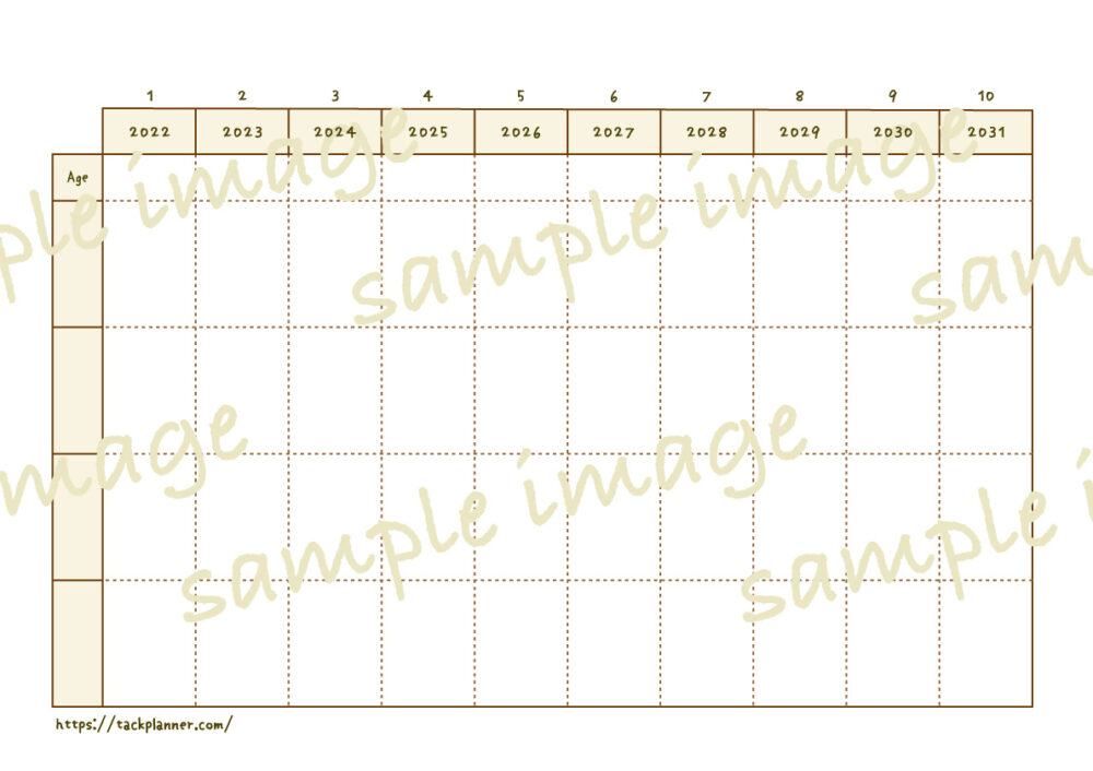 リフィルダウンロード｜A5システム手帳【10年計画】 | Tack Planner