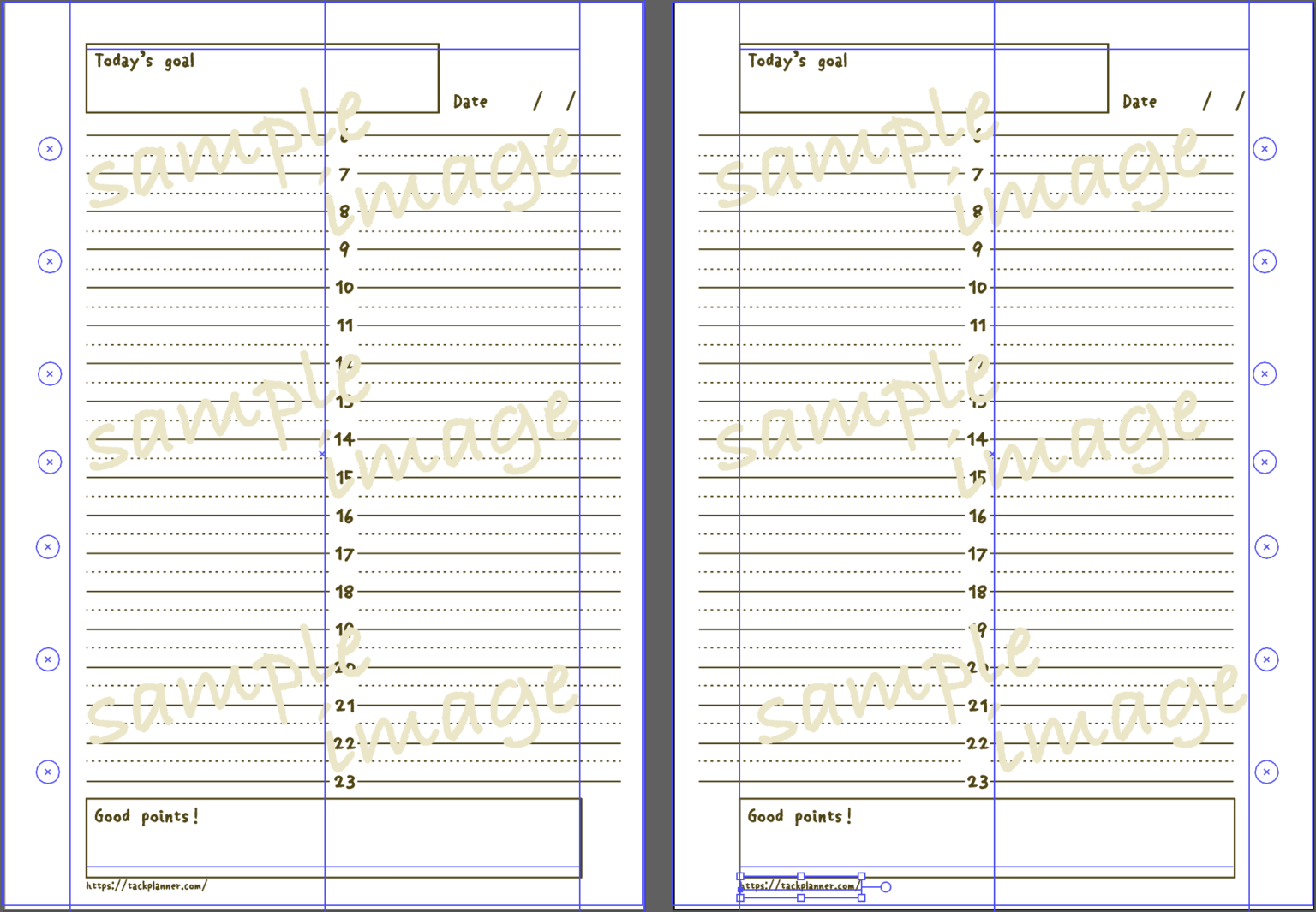 リフィルダウンロード｜A5システム手帳【1日1P・2種】 | Tack Planner